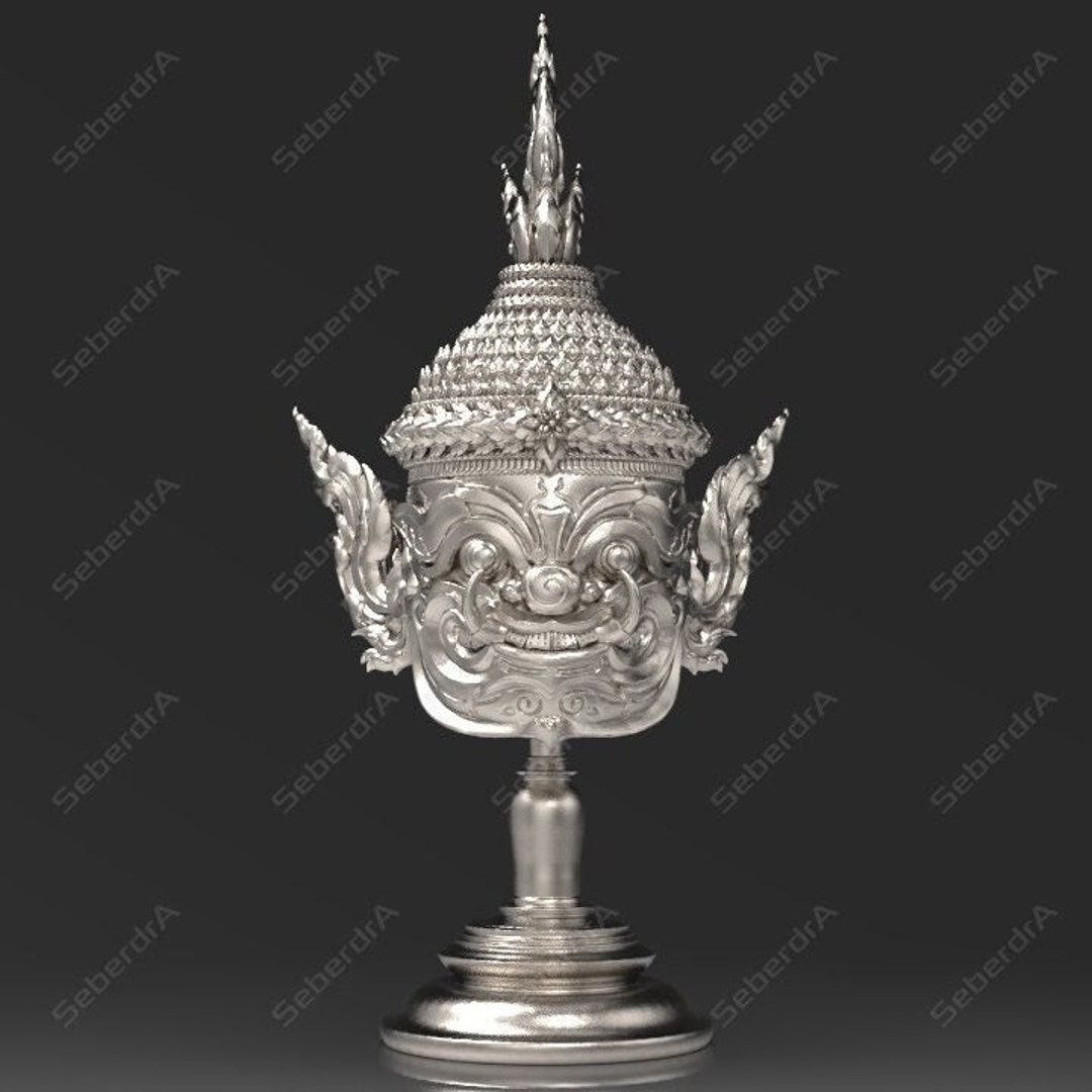 3D Model of Asura (yak) Thai Traditional Art STL for 3dprint - Etsy