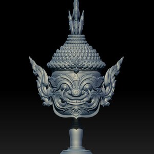 3D Model of Asura (yak) Thai Traditional Art STL for 3dprint - Etsy