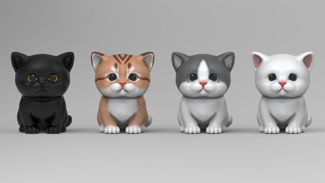Cute Kitten 3D Model, STL File (digital Download) - Etsy