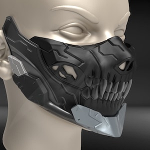 3D Model of Cyborg Mask V3 for 3dprint - Etsy