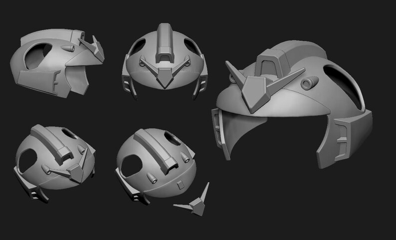 3D Model of Cat Mecha Helmet STL for 3D Print - Etsy Canada
