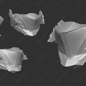 3D Model of Cyborg Mask V4 - Etsy