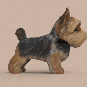 3D Model of Cute Puppy Yorkshire Terrier STL for 3D Print Model - Etsy