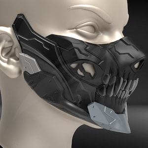 3D Model of Cyborg Mask V3 for 3dprint - Etsy
