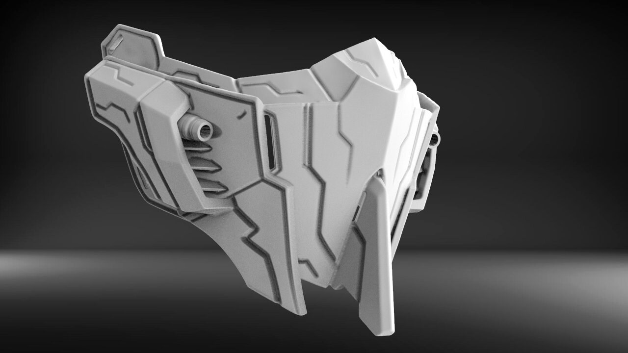 3D Model of Mecha Mask V3 for 3dprint - Etsy