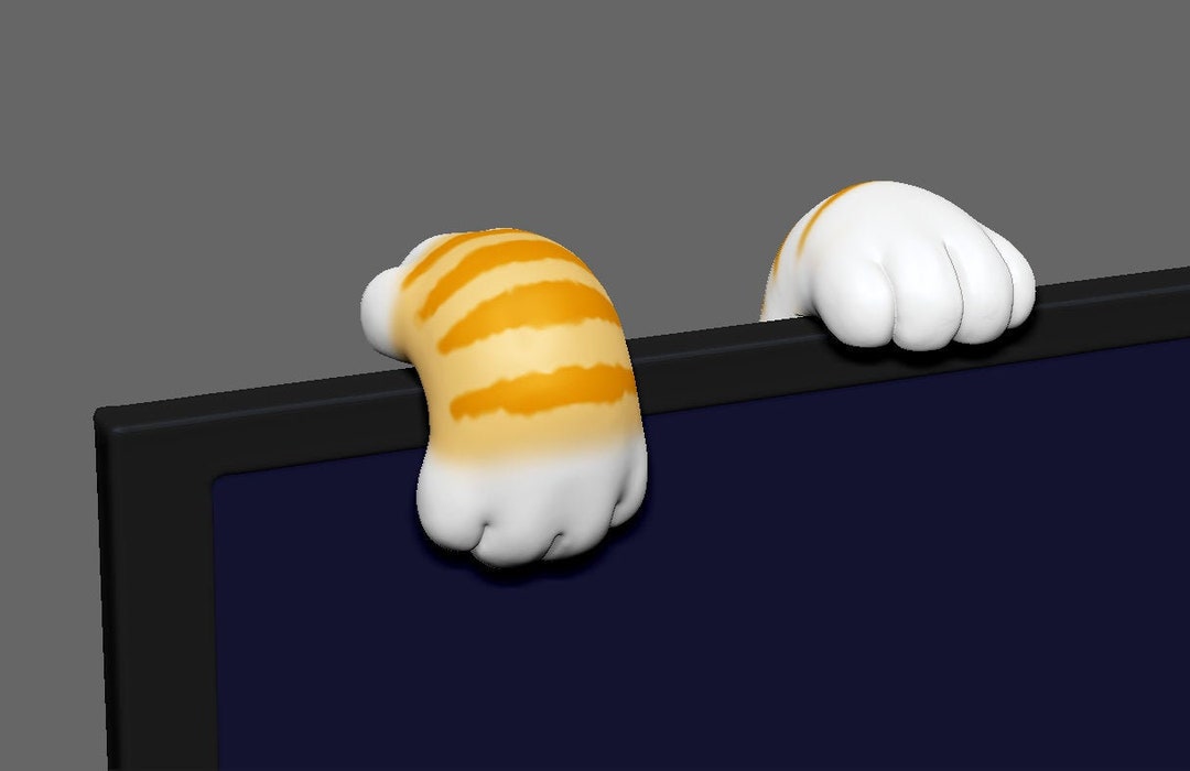 Cute Cat Feet Monitor Climb 3D Model STL (digital Download) - Etsy