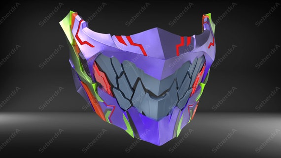 3D Model of Unit01 Mecha Mask STL for 3dprint - Etsy
