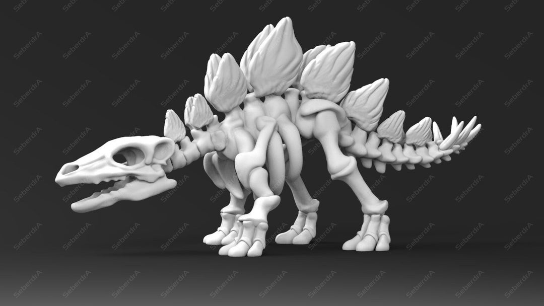 3D Model of Stegosaurus Skeleton STL for 3D Print - Etsy