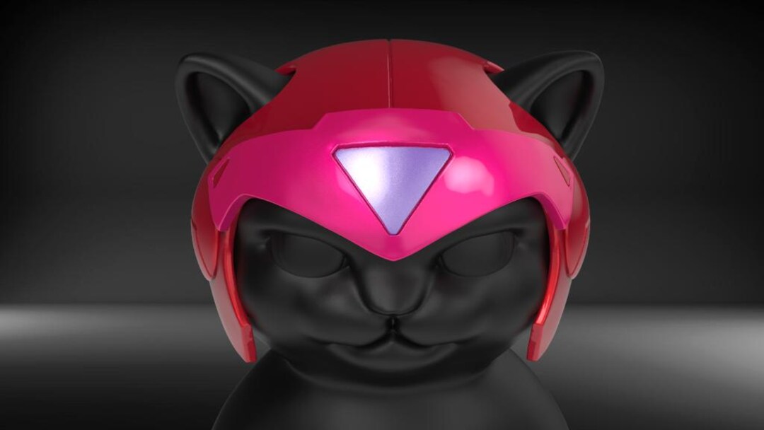 3D Model of Cat Ninja Helmet STL for 3D Print - Etsy