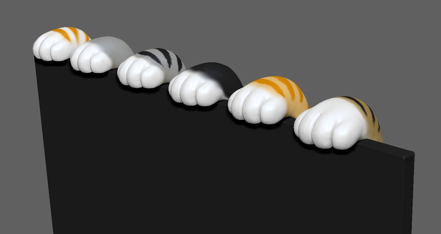 Cute Cat Feet Monitor Climb 3D Model STL (digital Download) - Etsy