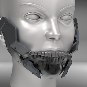 3D Model of Cyborg Jaws V4 - Etsy