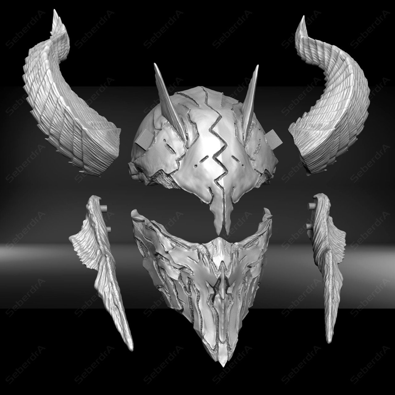 3D Model of EVIL Mask STL for 3D Print - Etsy