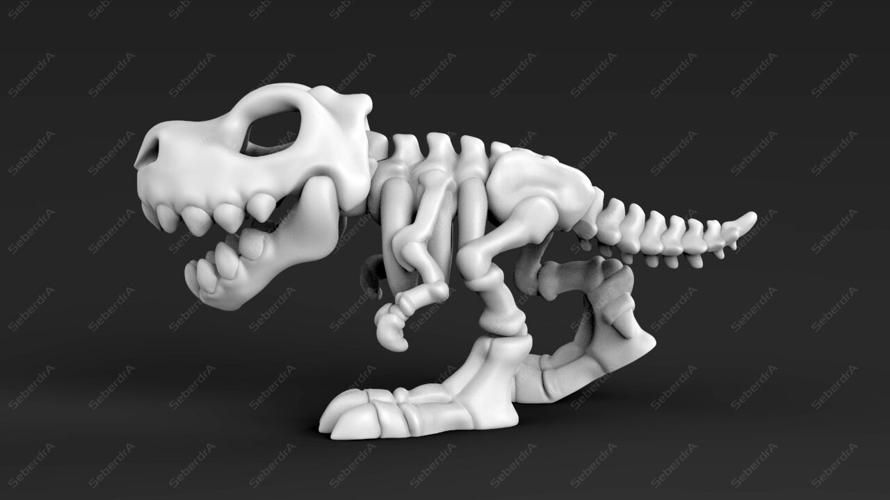 3D Model of Cute T-REX Fossil STL for 3D Print - Etsy