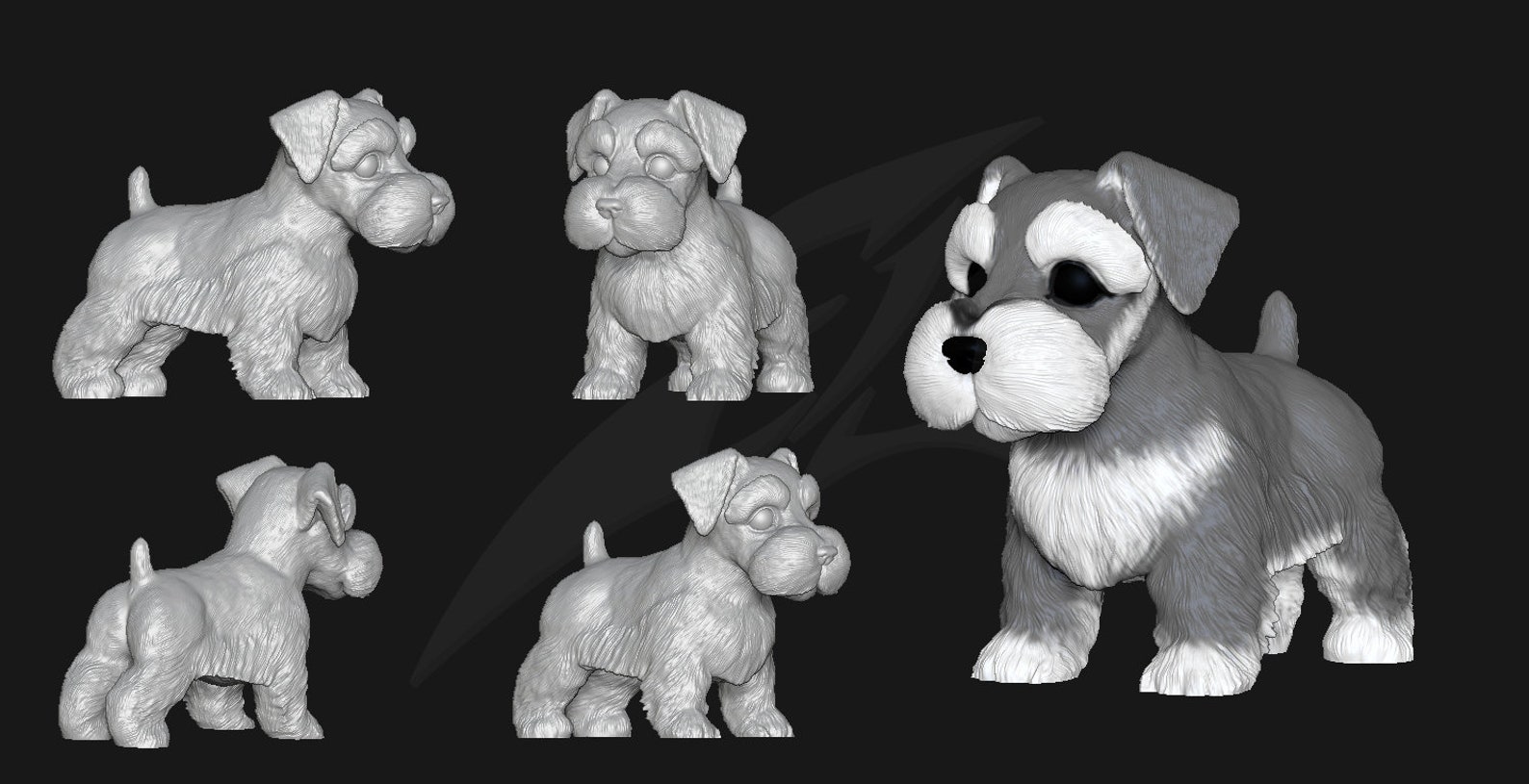 Schnauzer Puppy 3D Model STL for 3D Printing - Etsy