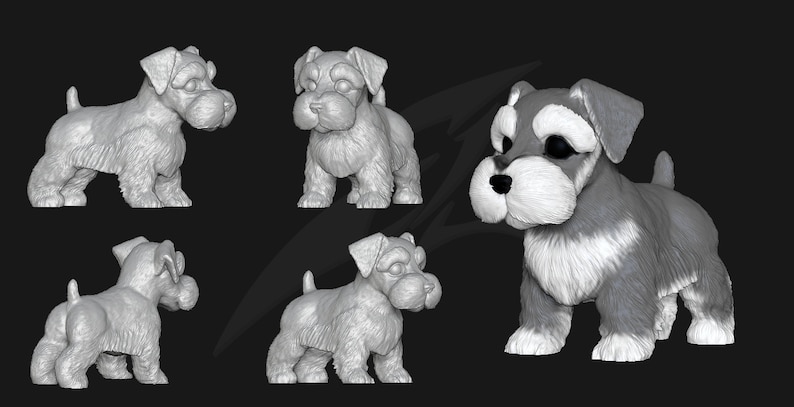 Schnauzer Puppy 3D Model STL for 3D Printing - Etsy
