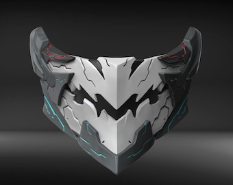 3D Model of Cyborg Mask V2 for 3dprint | Etsy