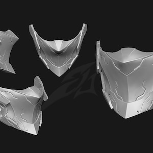3D Model of Cyborg Mask V2 for 3dprint - Etsy