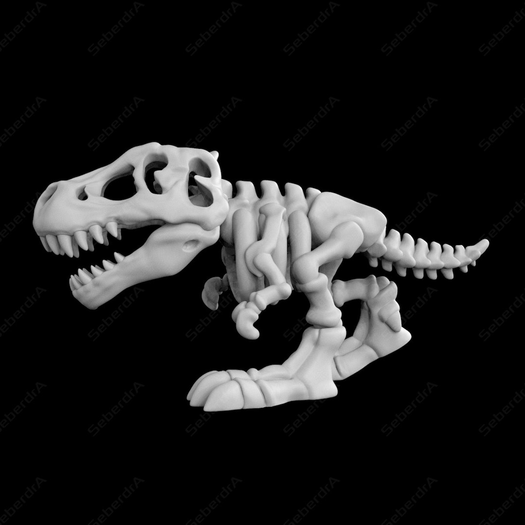 3D Model of T-REX Skeleton STL for 3D Print - Etsy