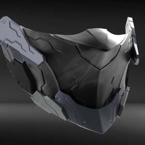 3D Model of Cyborg Mask V2 for 3dprint - Etsy