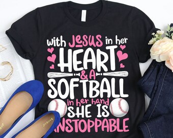 Softball and Jesus Shirt - Etsy