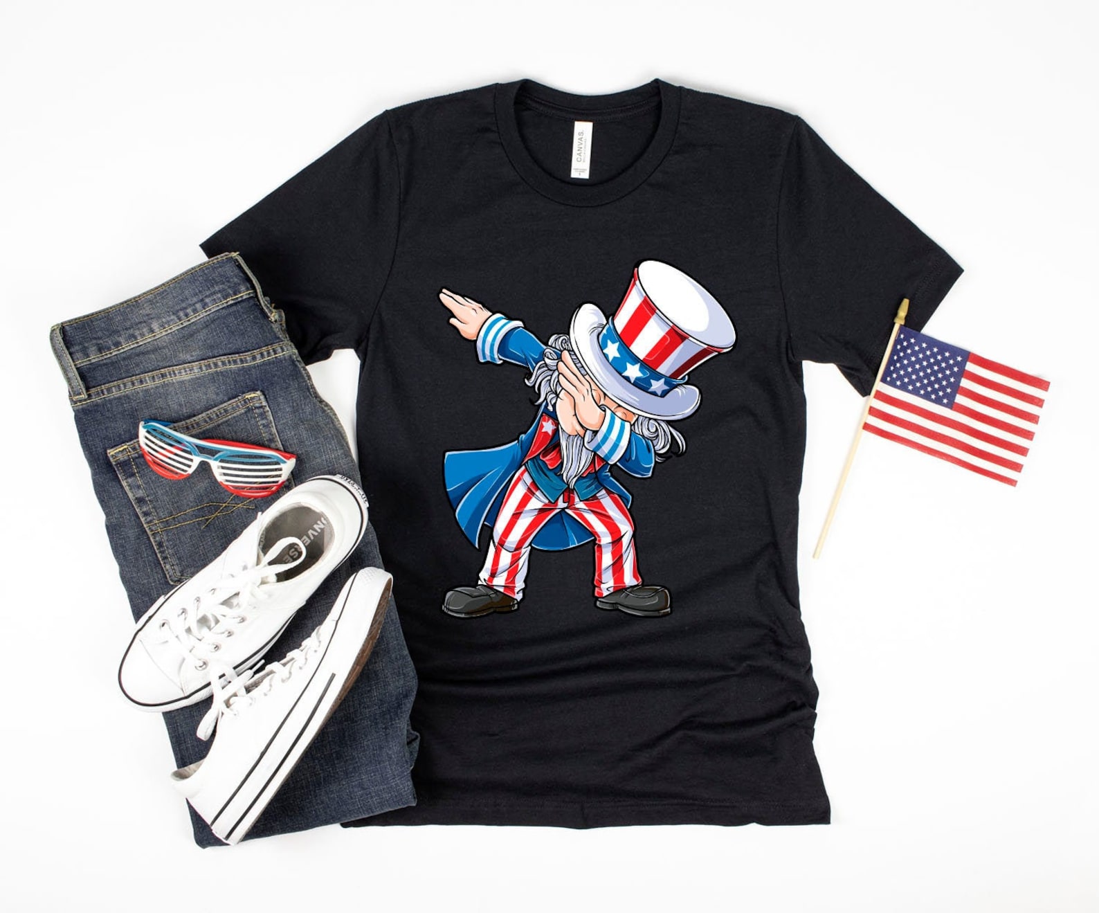 Dabbing Uncle Sam Shirt / 4th of July Shirt / Fourth of July / | Etsy