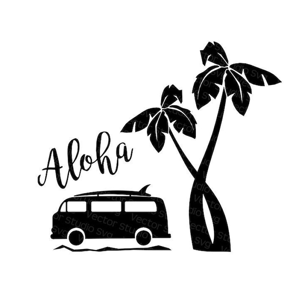 Vw Surfer Van Svg - Etsy