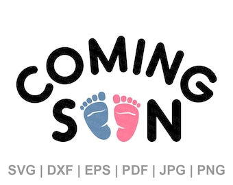 Baby Coming Soon Svg - Etsy Israel