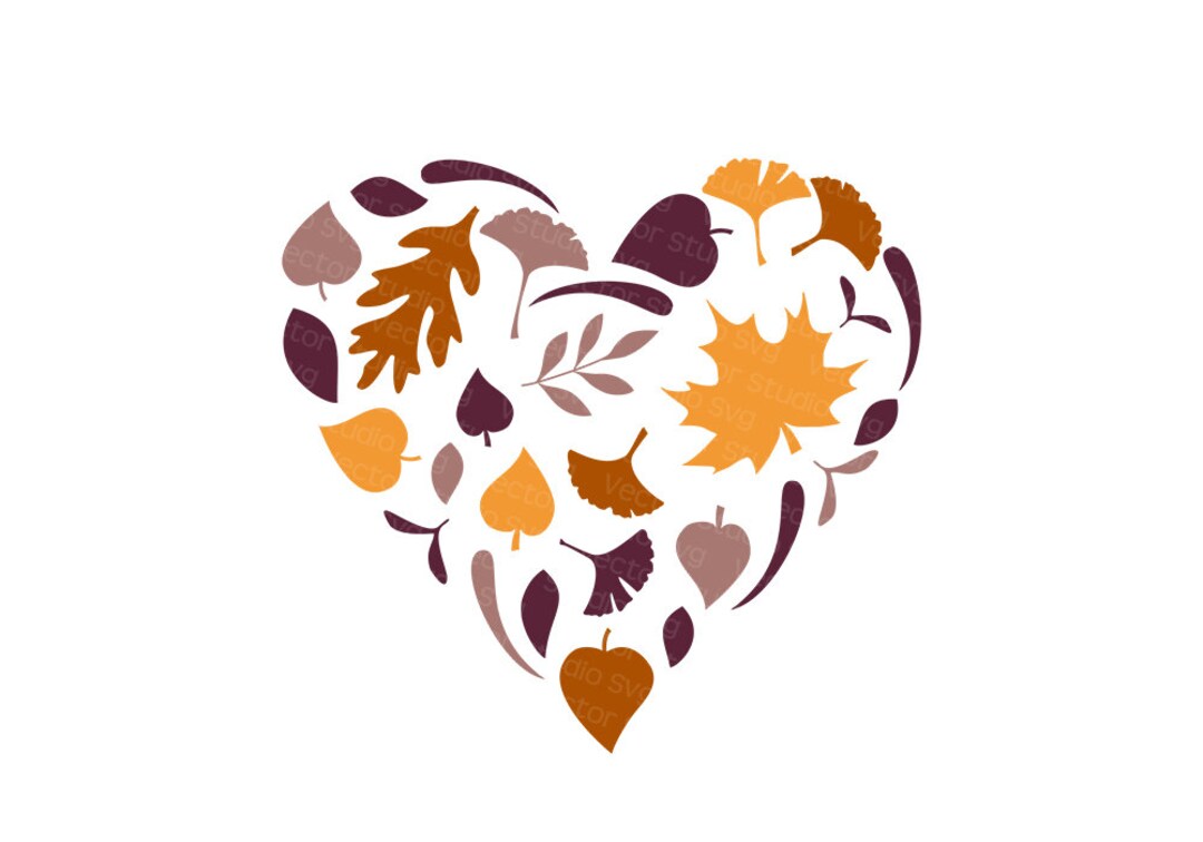 Fall SVG, Heart of Fall Leaves SVG, Cut Files, Autumn Svg, Cricut ...