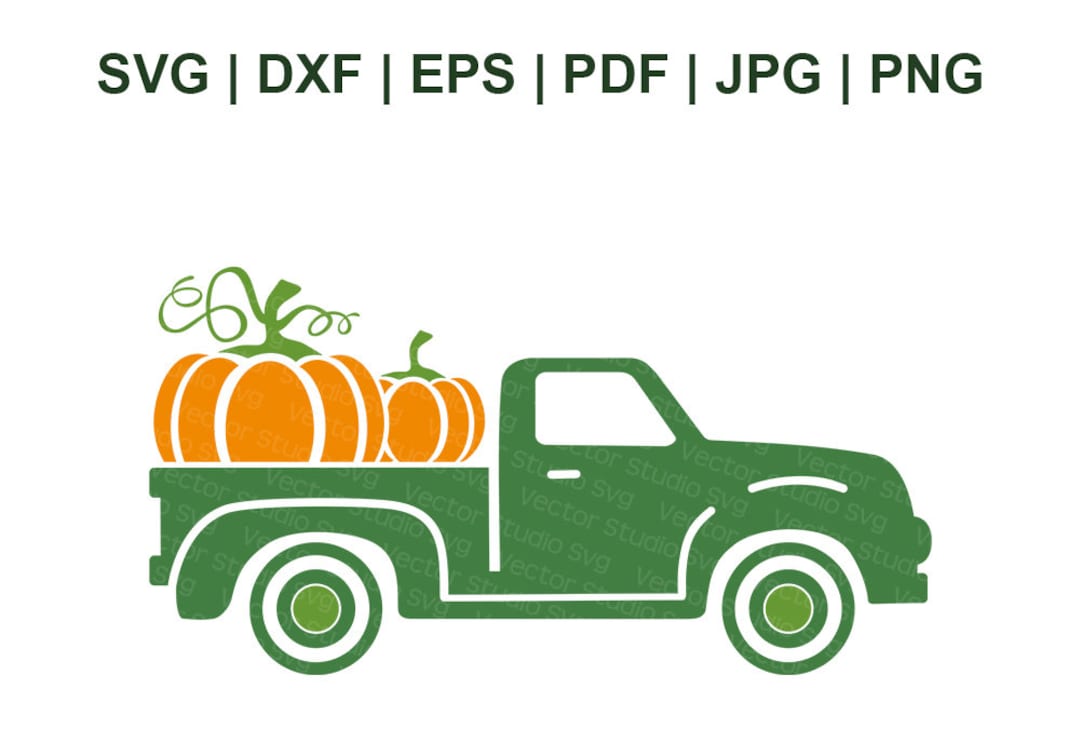 Fall Pumpkin Truck Svg, Fall Vintage Truck Svg, Autumn Harvest Svg ...