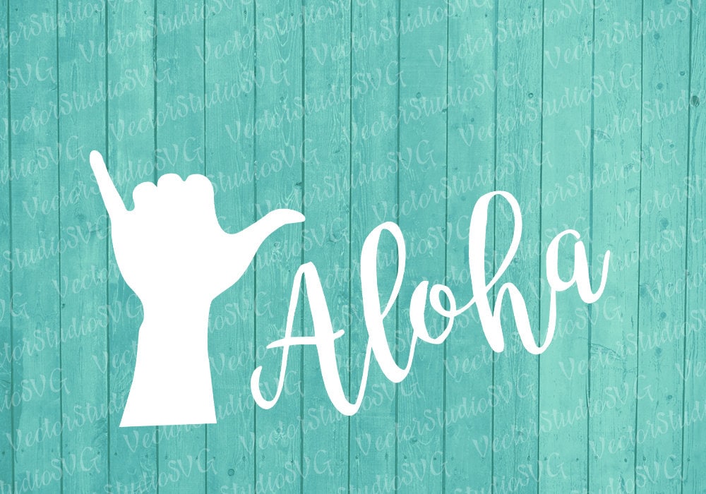Aloha SVG Shaka Zeichen Svg Hawaiian Hand Zeichen Silhouette Surfer ...