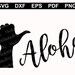 Aloha SVG Shaka Sign Svg Hawaiian Hand Sign Silhouette Surfer Sign Svg ...