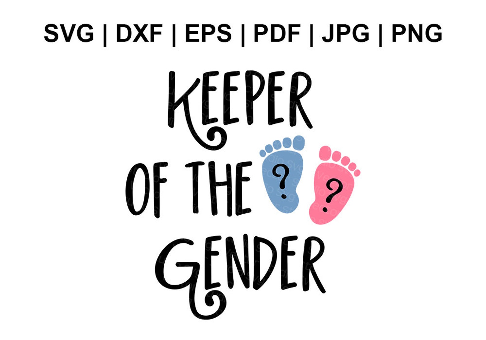 Keeper of the Gender Svg for Shirt Gender Reveal Svg Baby - Etsy