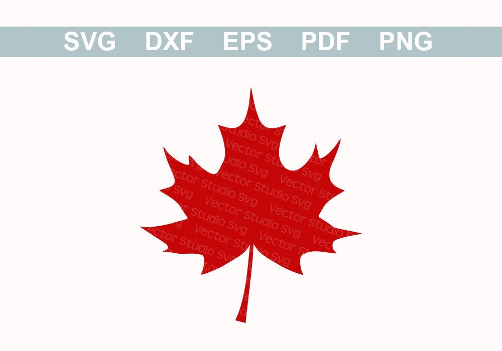Red Maple Leaf Silhouette Cut Files Fall Autumn Leaves Svg Canada Leaf ...
