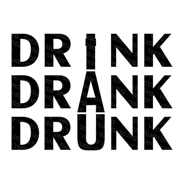 Drink Drank Drunk - Etsy