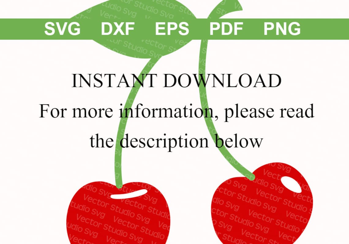 Cherry SVG Bundle, Cherry Clipart, Cherries Cut Files Cuttable Cherry ...