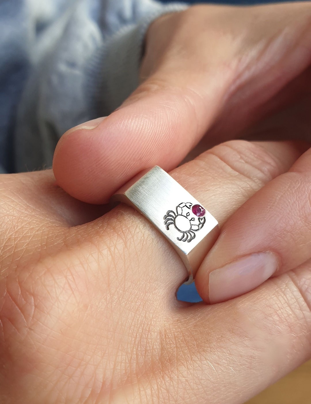 Zodiac Birthstone Signet Ring - Celestial Ring - Stargazing Jewellery ...