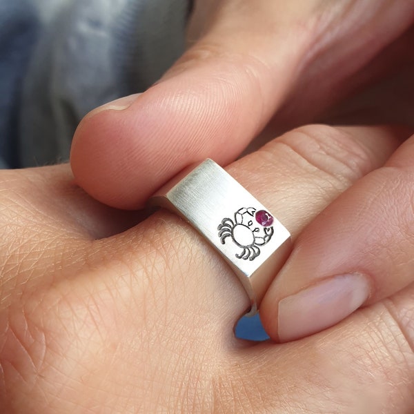 Birthstone Signet - Etsy