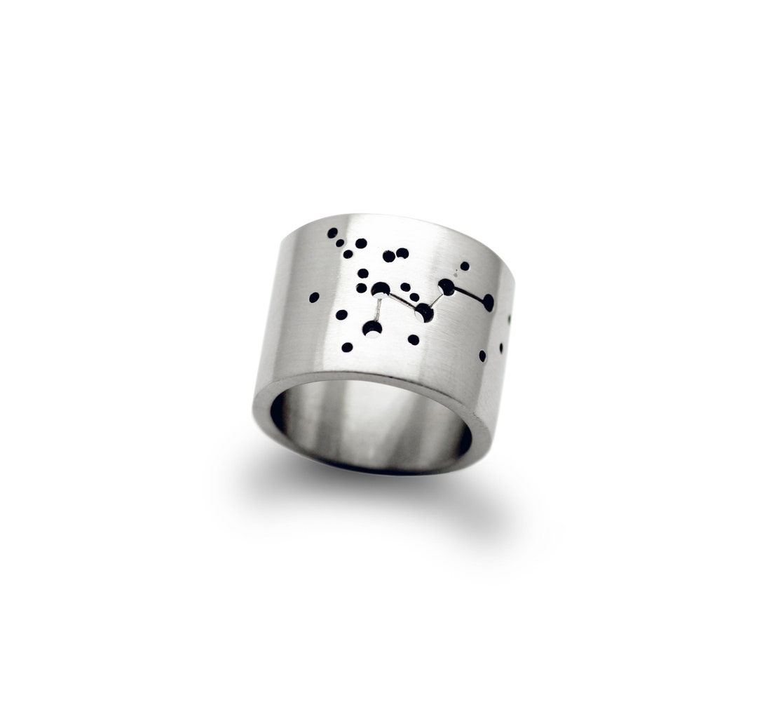 Constellation Wide Ring-star Chart-unisex Jewellery-celestial Ring ...