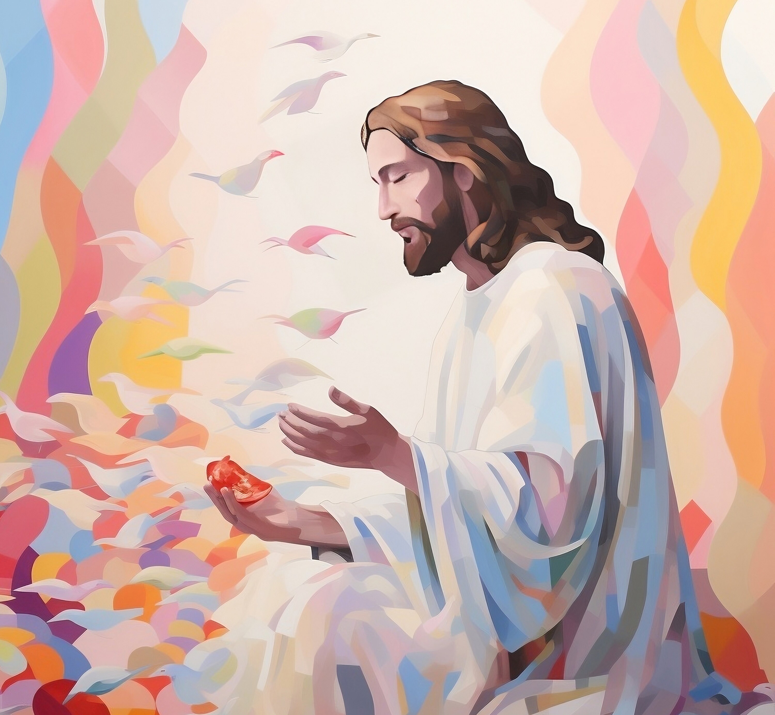 Jesus Painting Jesus is King Modern Christian Art Catholic Art Sympathy ...