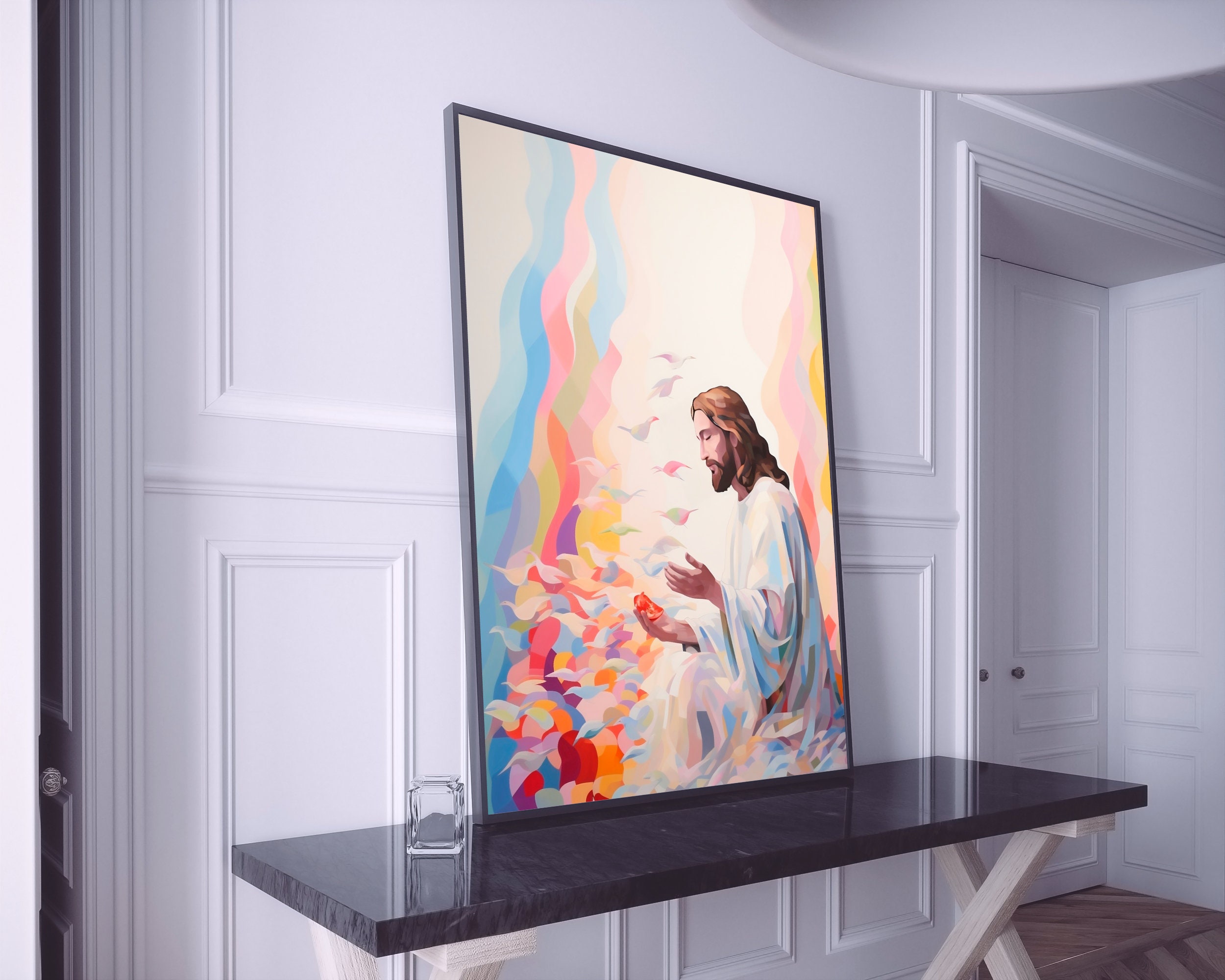 Jesus Painting Jesus is King Modern Christian Art Catholic Art Sympathy ...