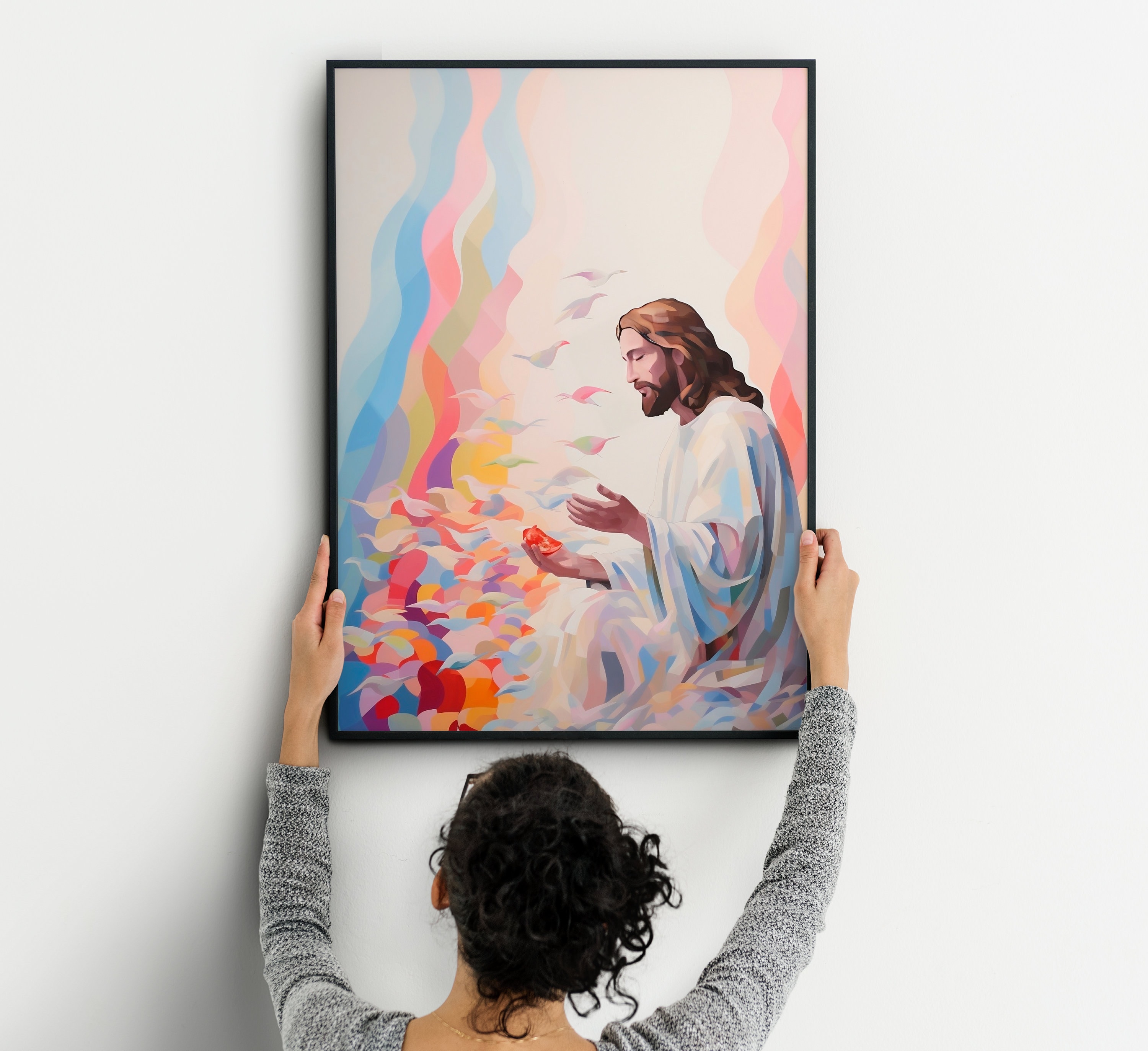Jesus Painting Jesus is King Modern Christian Art Catholic Art Sympathy ...