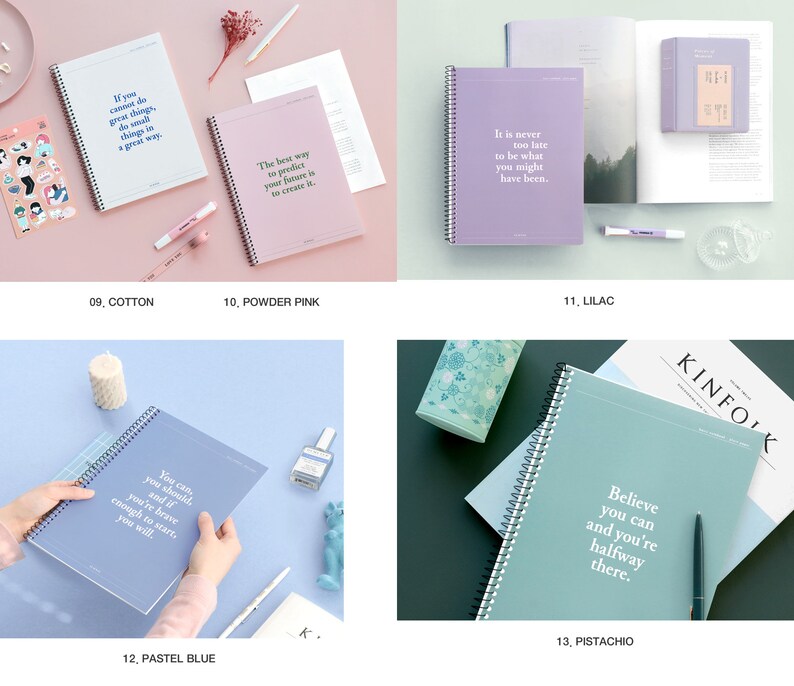 SPRING BLANK NOTEBOOK 8 Colors Large Notebook Writing | Etsy