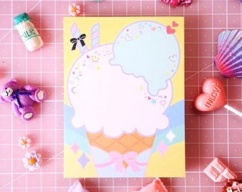 Ice Cream Notepad | Etsy