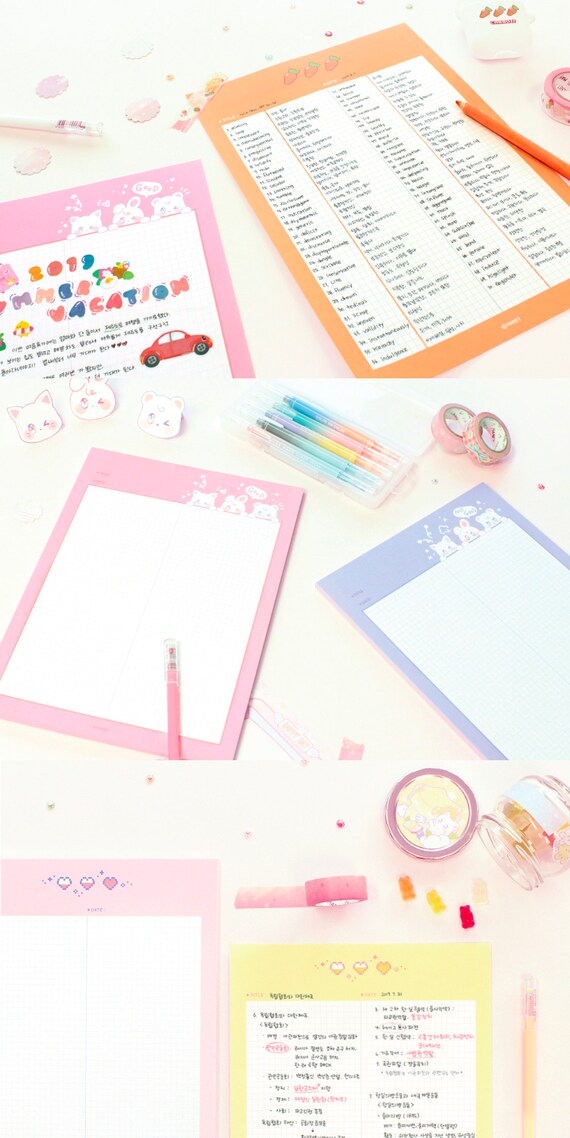 Notepad Colorful Memo Study School Supplies B5 Illustrated Memo Pad Paper & Party Supplies Paper ...