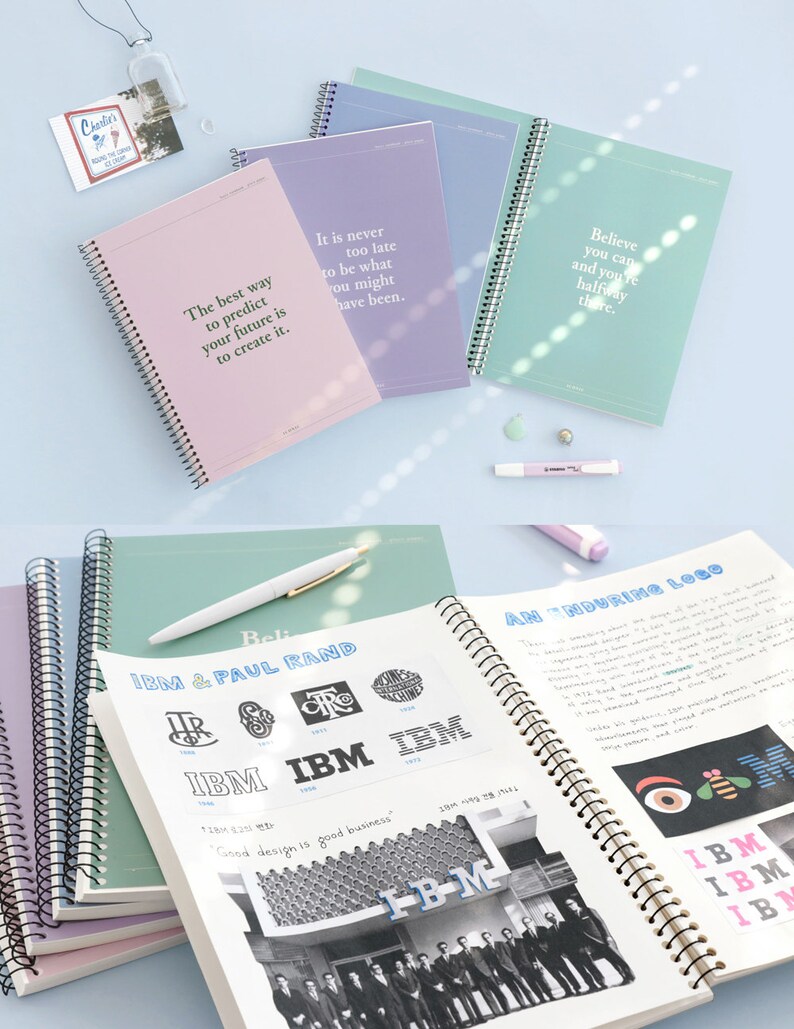 SPRING BLANK NOTEBOOK 8 Colors Large Notebook Writing | Etsy