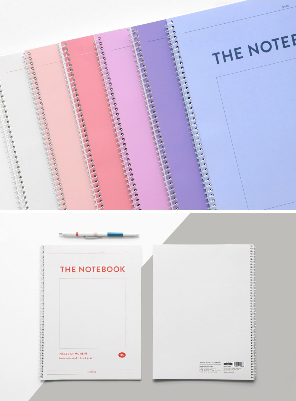 SPRING LINES NOTEBOOK 8 colors Large Notebook Writing | Etsy