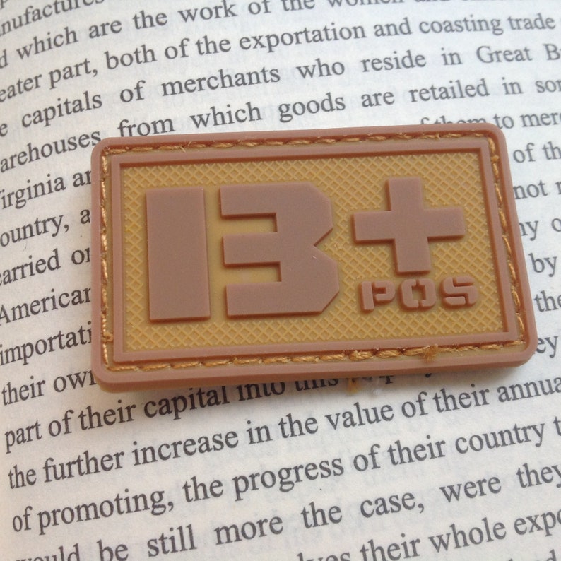Military Blood Type A B Ab O Positive Tactical Army 3d Pvc | Etsy
