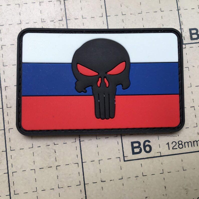 Russia Flag Skull Pvc Rubber Patch - Etsy