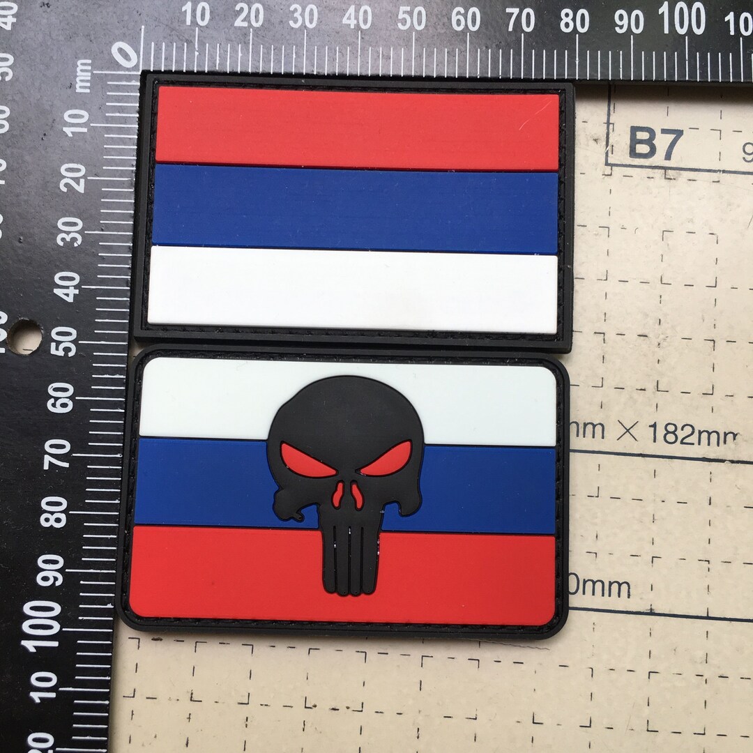 Russia Flag Skull Pvc Rubber Patch - Etsy