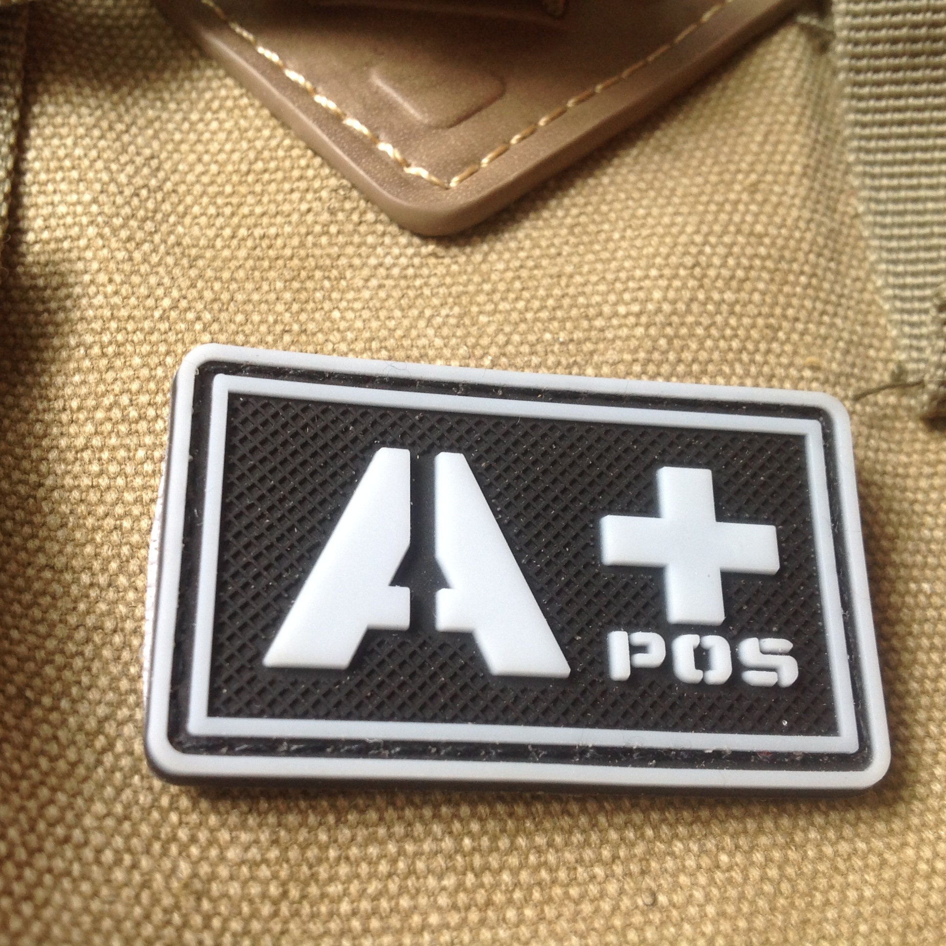 Hook Loop Blood Type Sticker Blackout Small ONEG Blood Type O NEG O ...